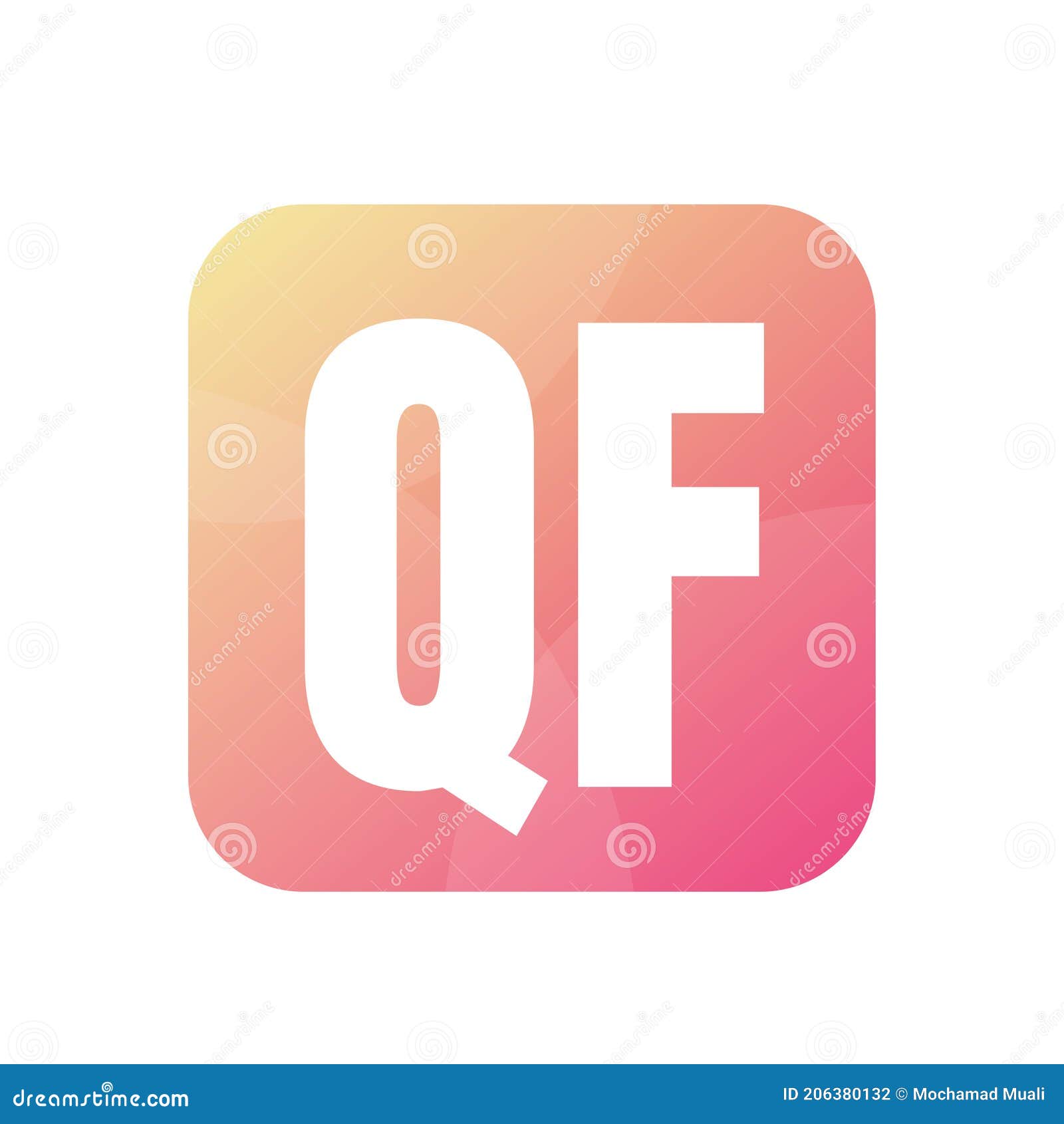 QF Letter Logo Design with Simple Style Stock Vector - Illustration of ...