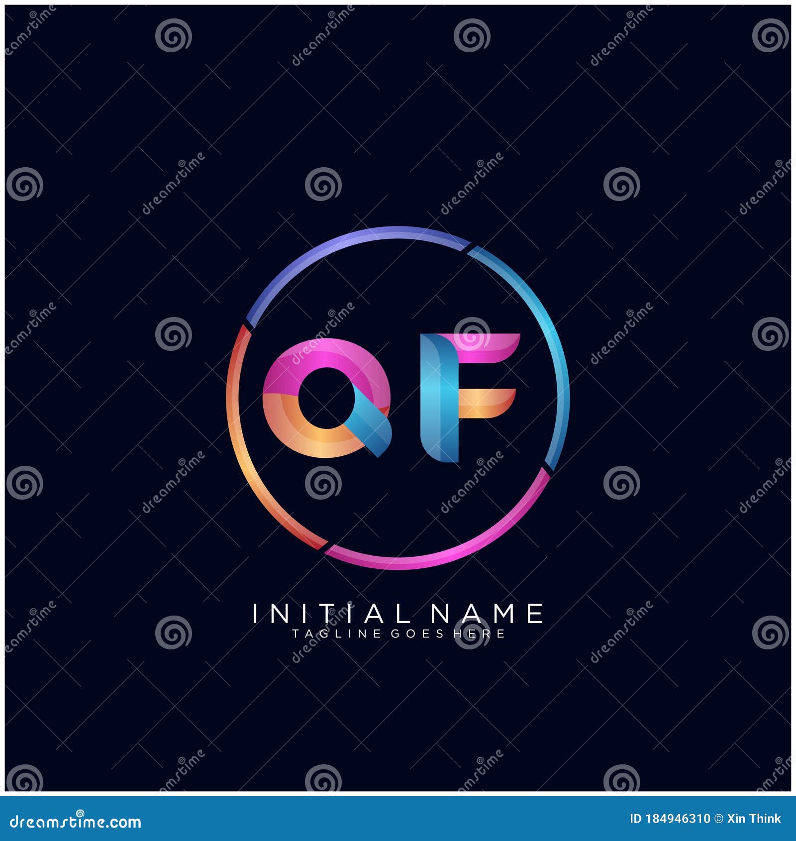 QF Letter Logo Icon Design Template Elements Stock Vector ...