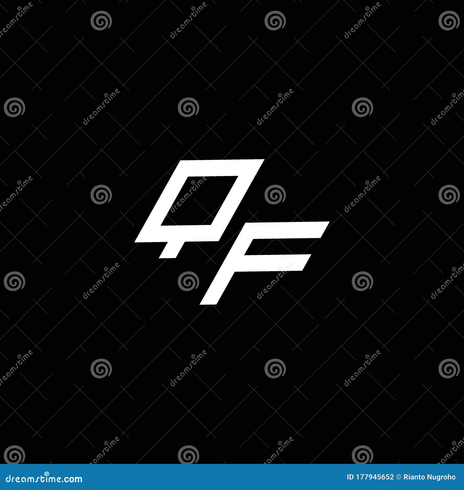 QF Logo Monogram with Up To Down Style Modern Design Template Stock ...