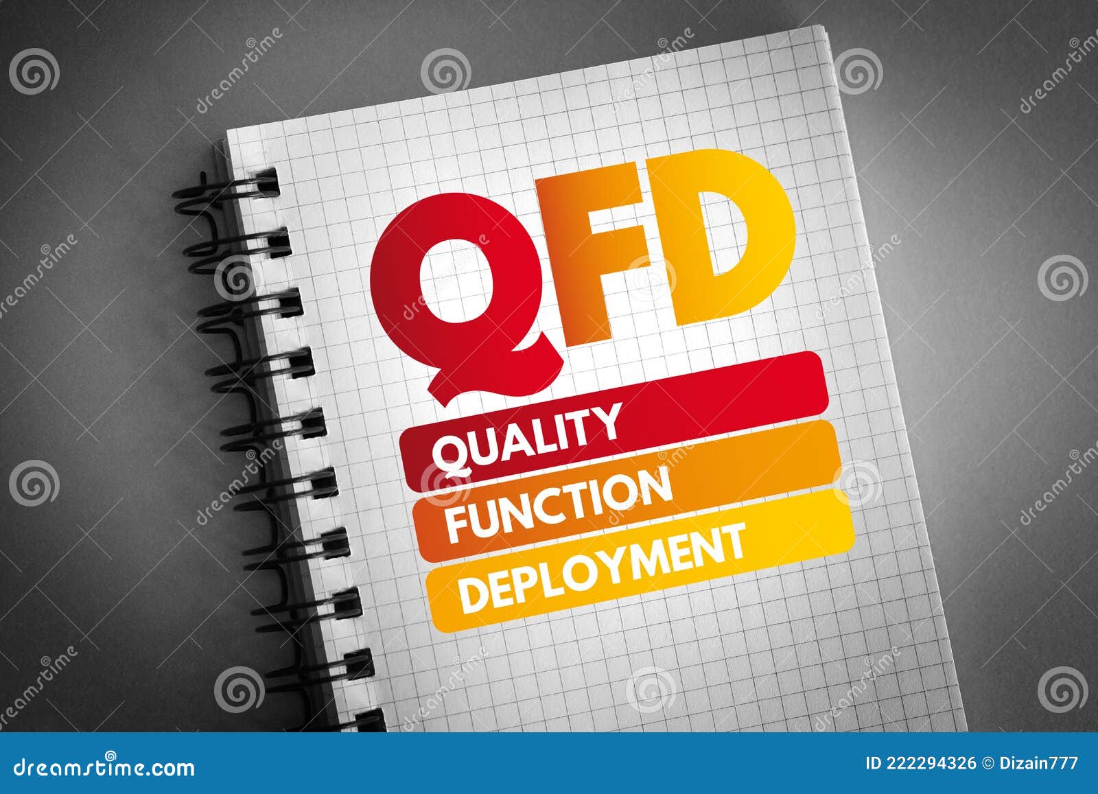 QFD - Quality Function Deployment Acronym On Notepad, Business Concept ...