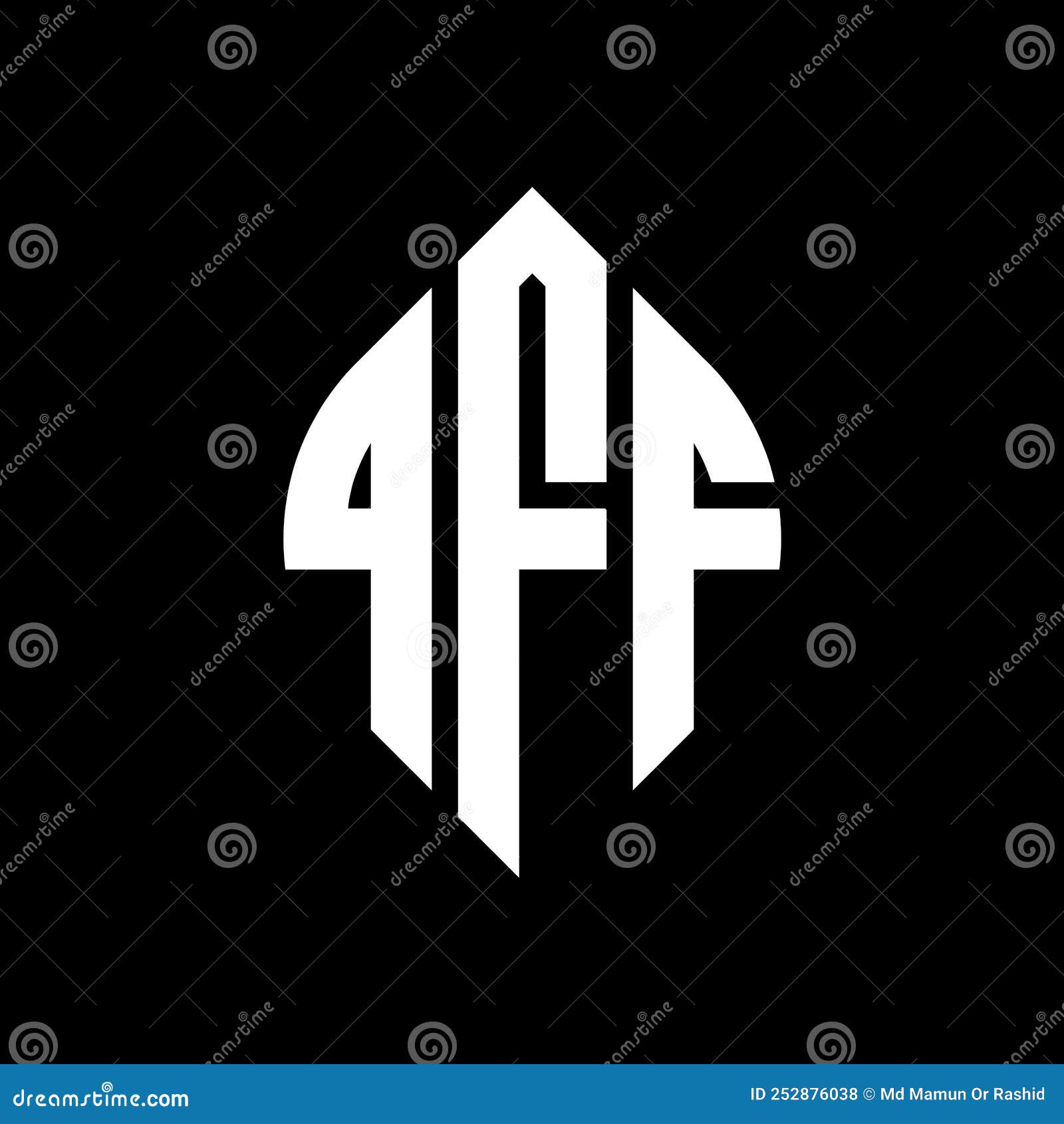 QFF Circle Letter Logo Design with Circle and Ellipse Shape. QFF ...