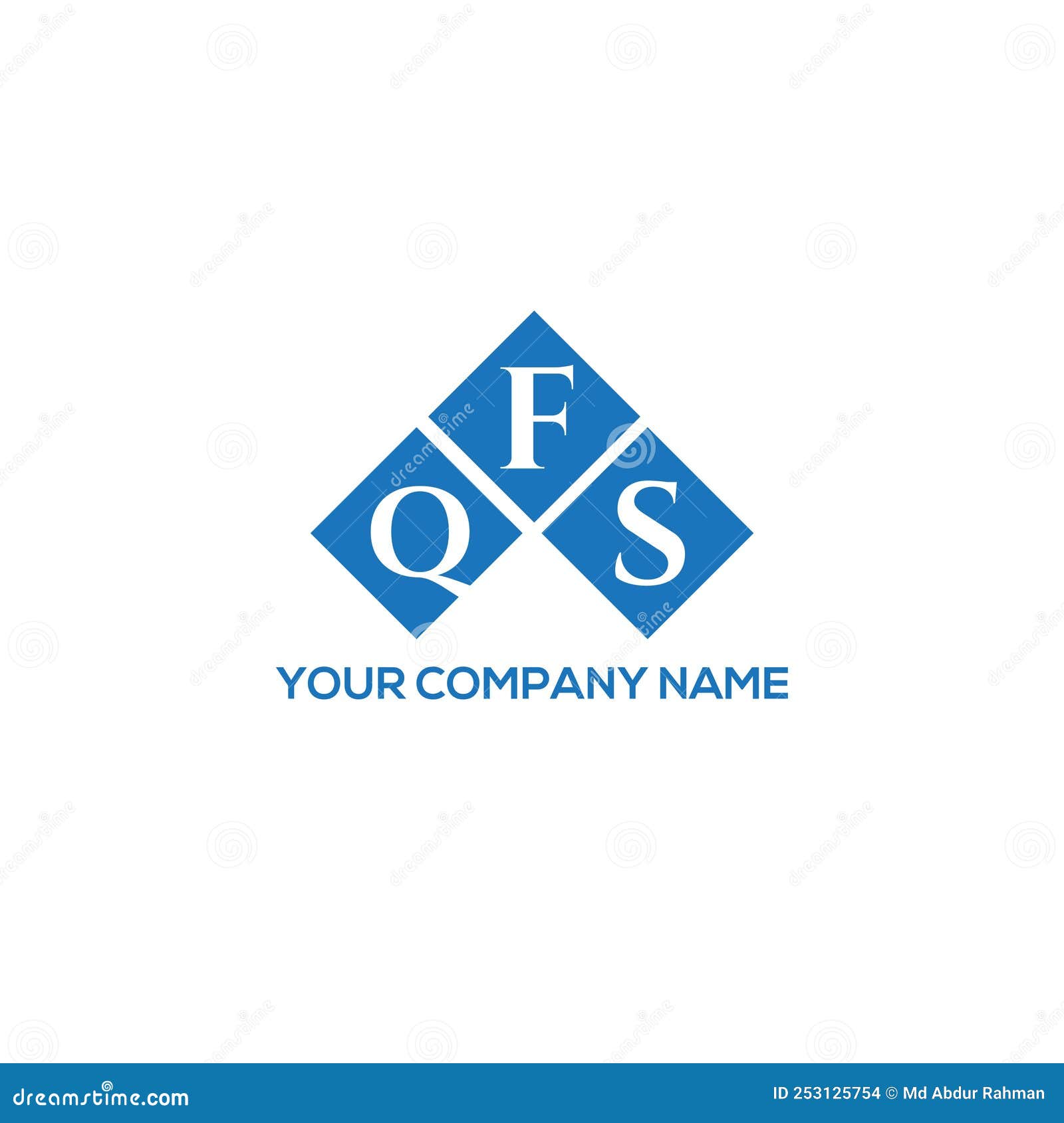 QFS Letter Logo Design on WHITE Background. QFS Creative Initials ...