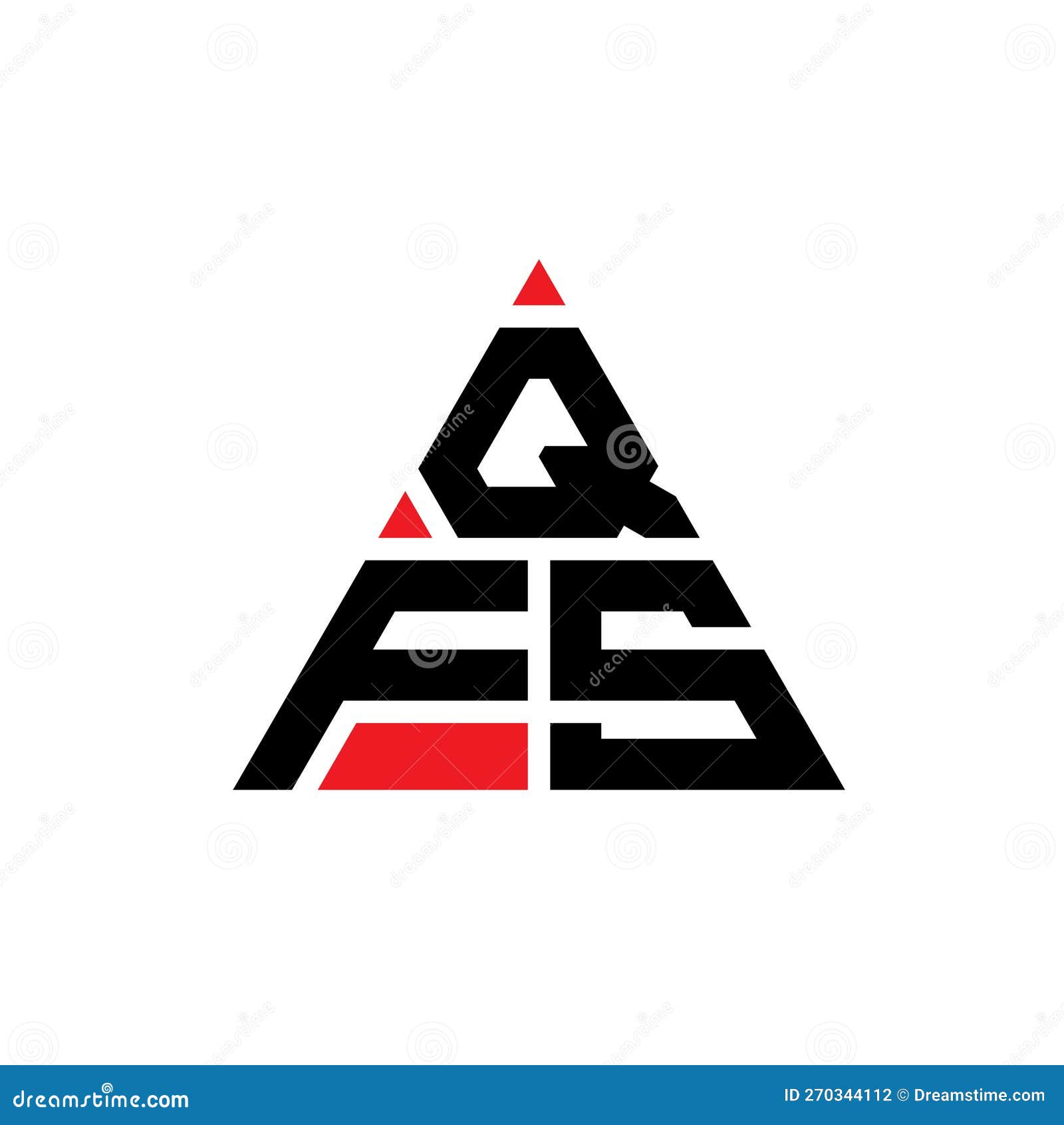 QFS Triangle Letter Logo Design with Triangle Shape. QFS Triangle Logo ...