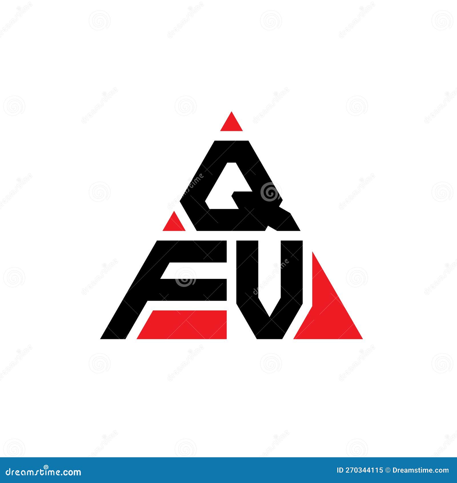 QFV Triangle Letter Logo Design with Triangle Shape. QFV Triangle Logo ...