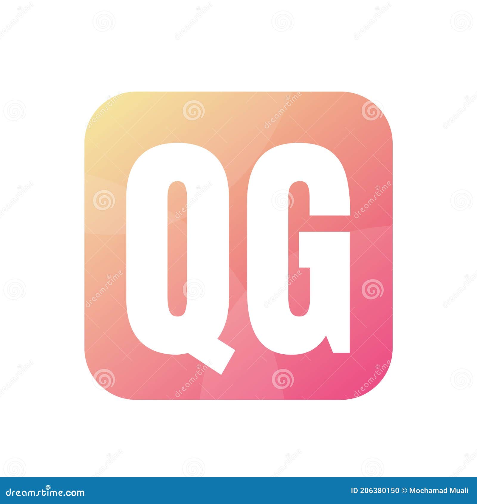 QG Letter Logo Design with Simple Style Stock Vector - Illustration of ...
