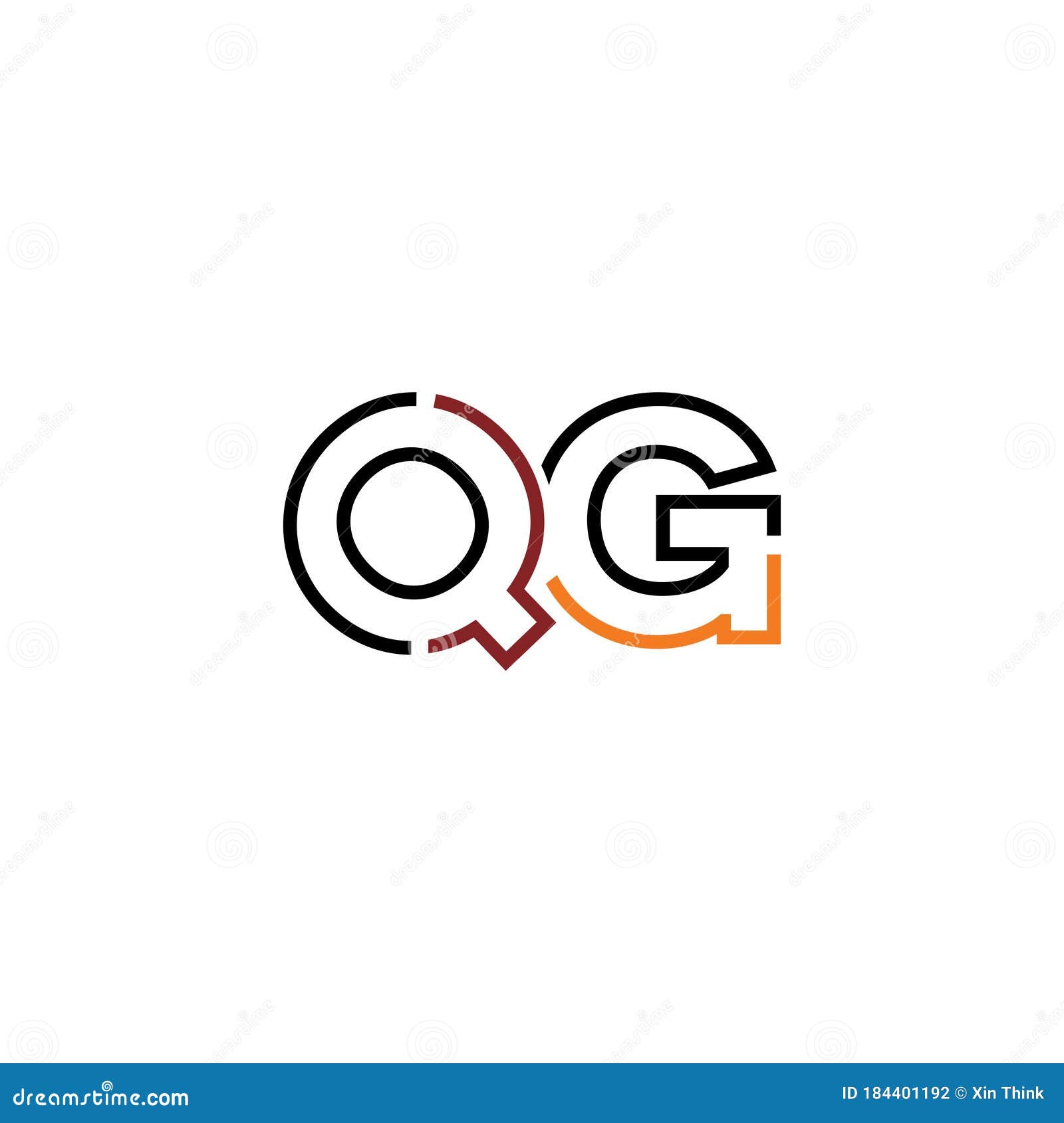 QG Letter Logo Icon Design Template Elements Stock Vector ...
