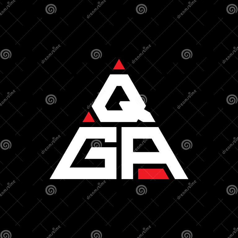 QGA Triangle Letter Logo Design with Triangle Shape. QGA Triangle Logo ...