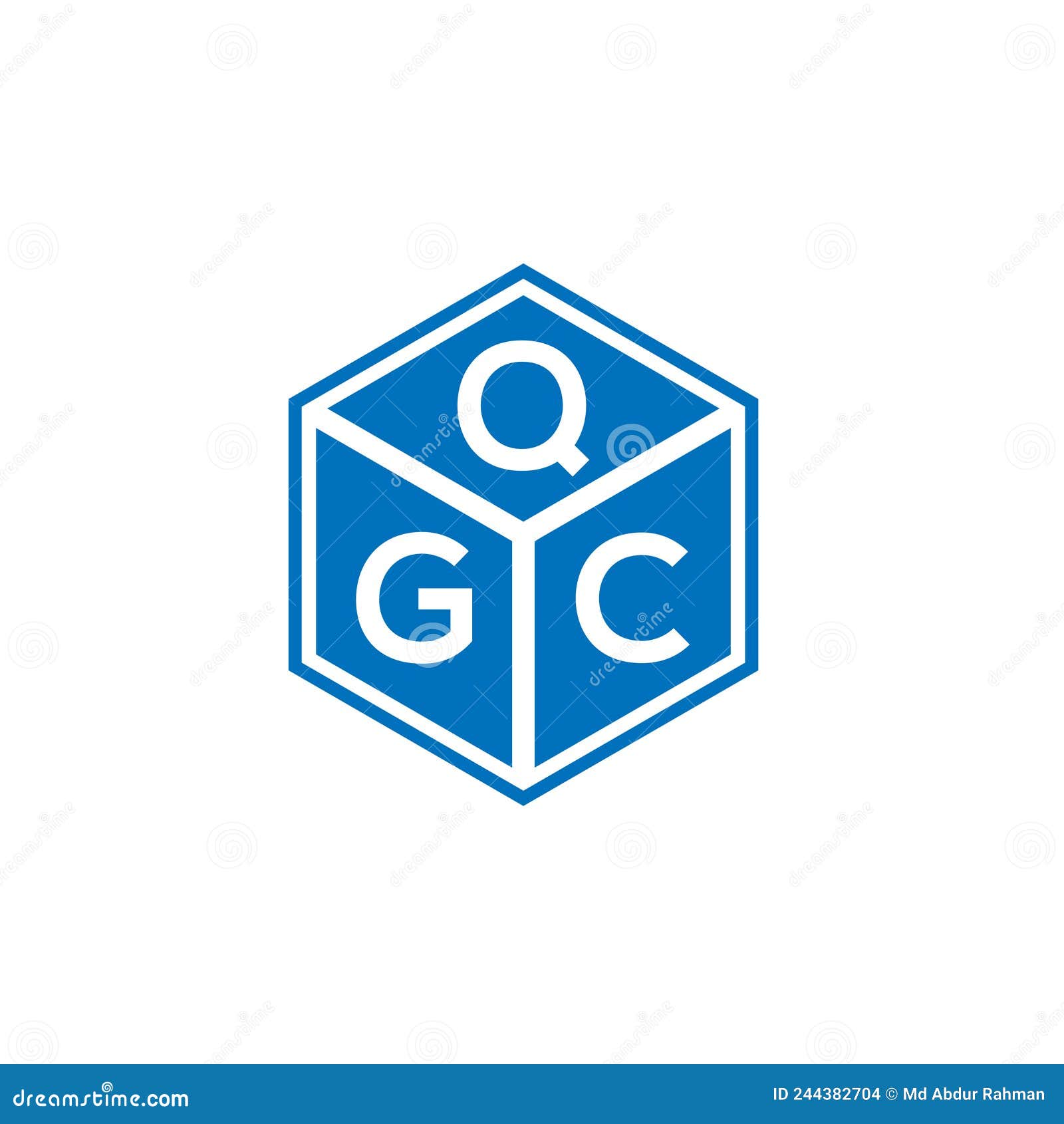 QGC Letter Logo Design on Black Background. QGC Creative Initials ...