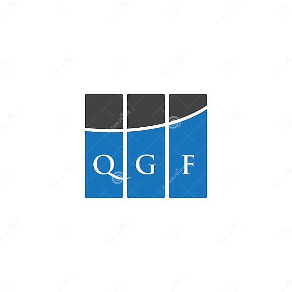 QGF Letter Logo Design on WHITE Background. QGF Creative Initials ...