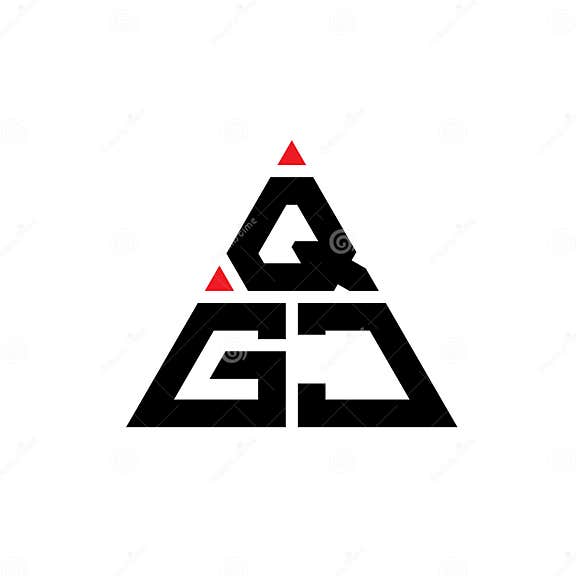 QGJ Triangle Letter Logo Design with Triangle Shape. QGJ Triangle Logo ...