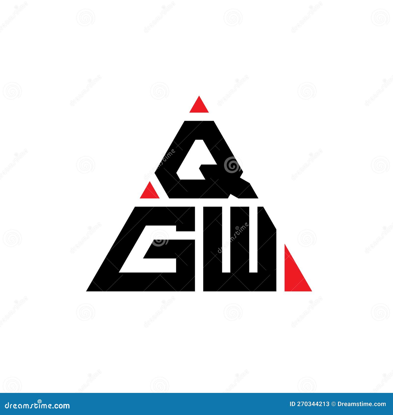 QGW Triangle Letter Logo Design with Triangle Shape. QGW Triangle Logo ...