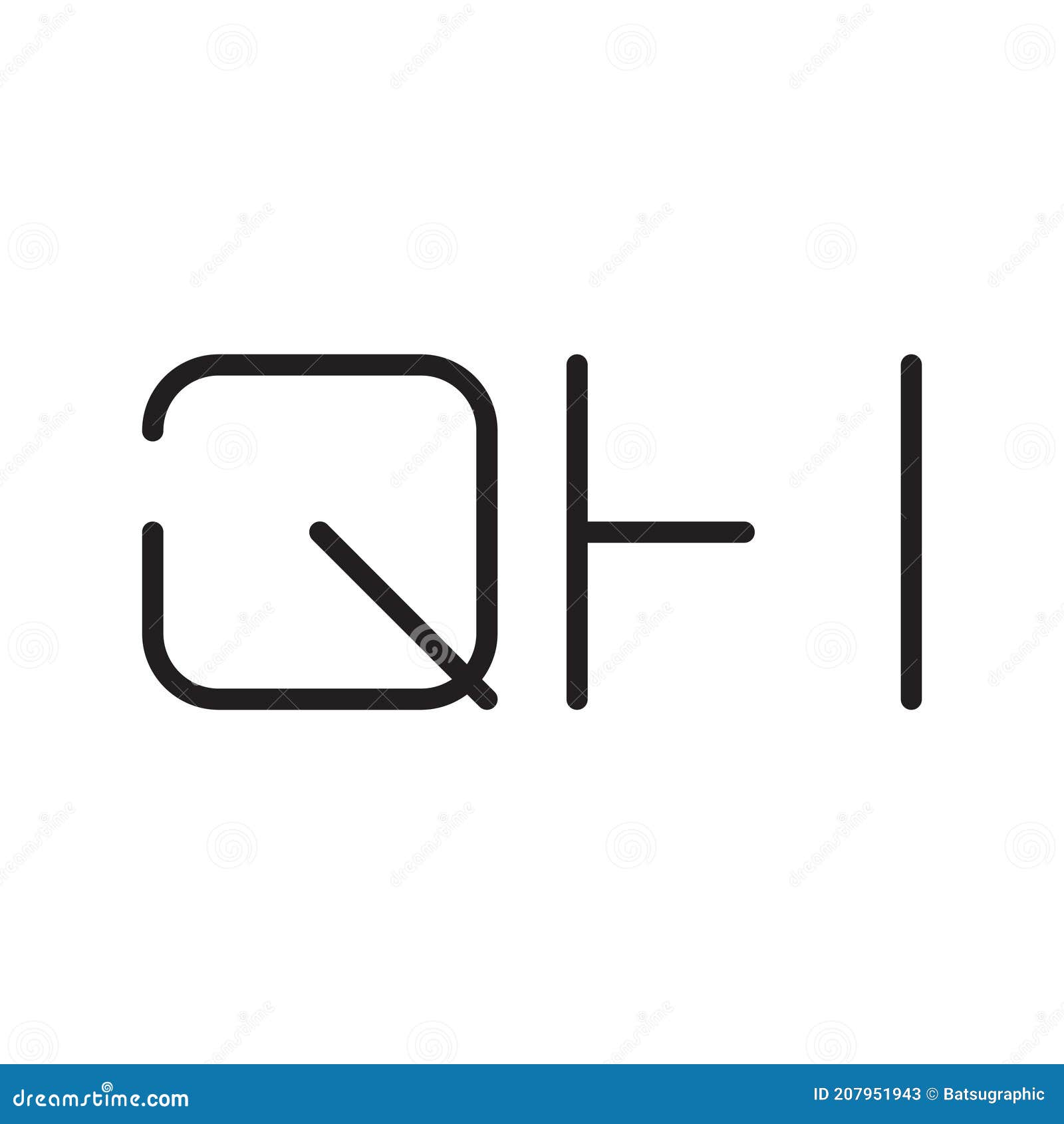 Qh Initial Letter Vector Logo Icon Stock Vector - Illustration of ...