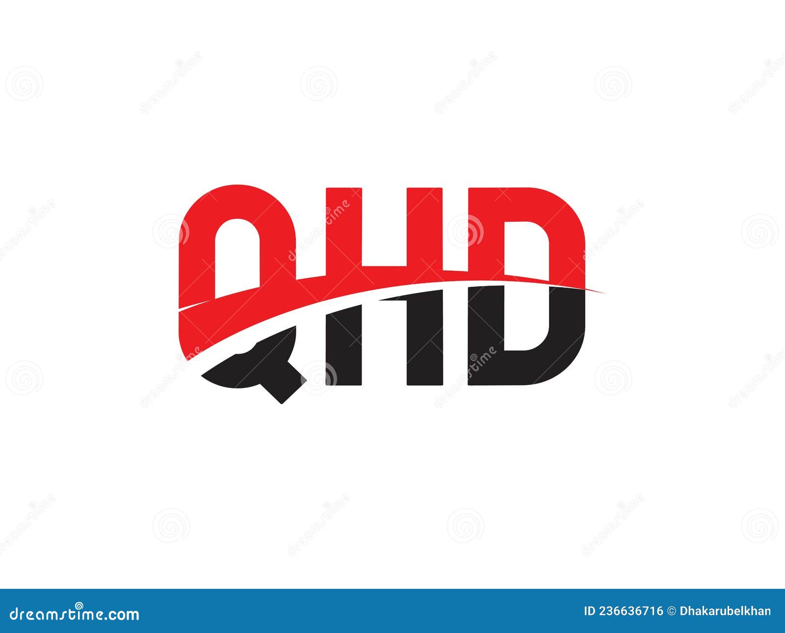 QHD Letter Initial Logo Design Vector Illustration Stock Vector ...