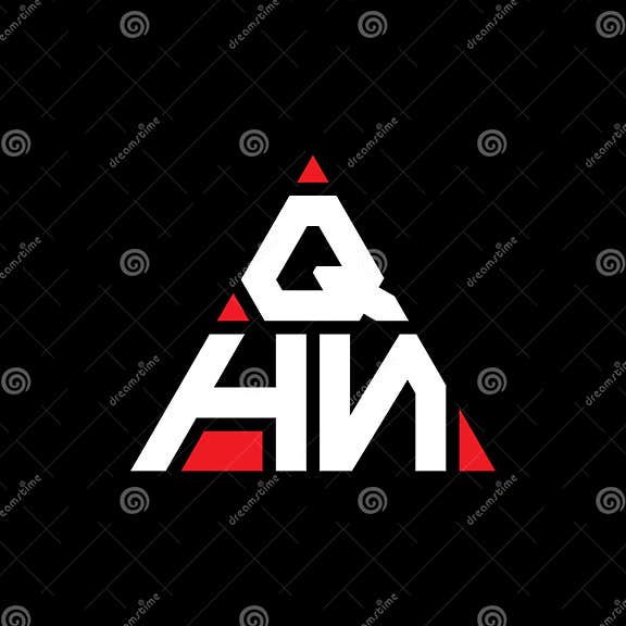 QHN Triangle Letter Logo Design with Triangle Shape. QHN Triangle Logo ...