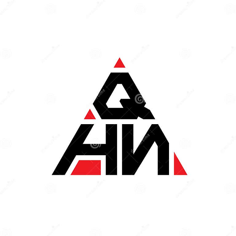 QHN Triangle Letter Logo Design with Triangle Shape. QHN Triangle Logo ...