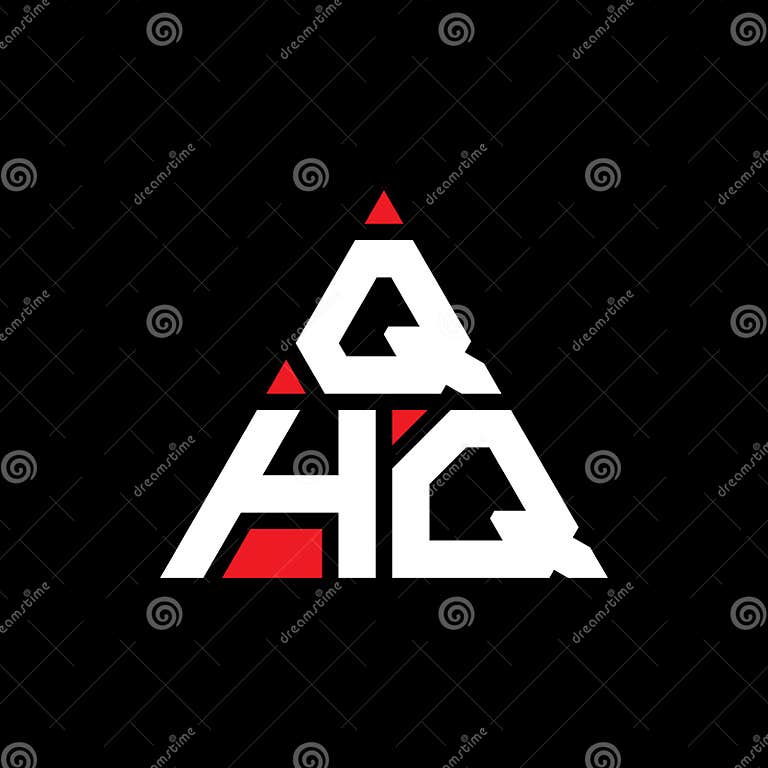 QHQ Triangle Letter Logo Design with Triangle Shape. QHQ Triangle Logo ...