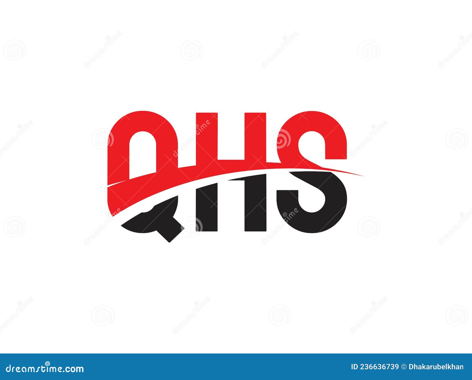 QHS Letter Initial Logo Design Vector Illustration Stock Vector ...