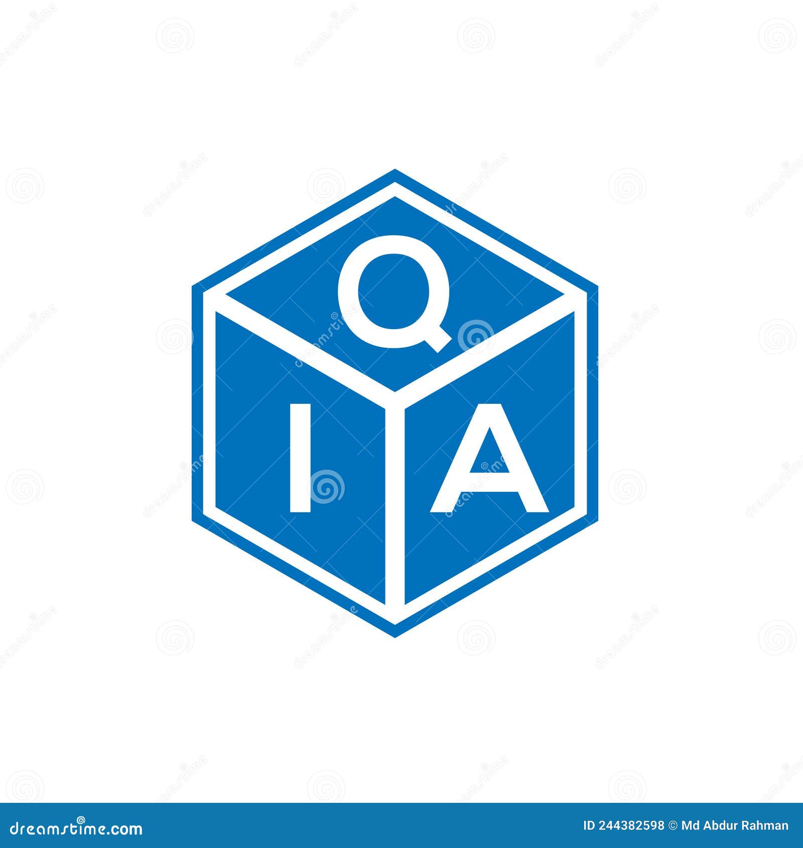 QIA Letter Logo Design on Black Background. QIA Creative Initials ...