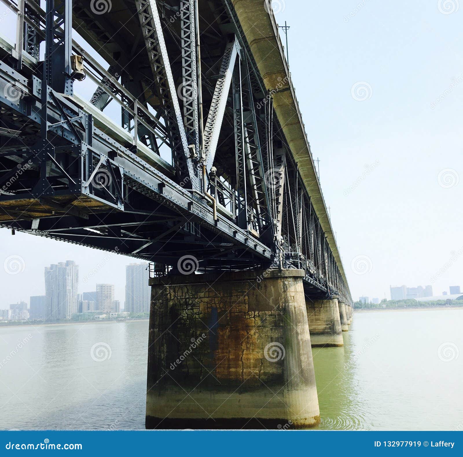 Qian Tang River Bridge stock image. Image of china, railway - 132977919