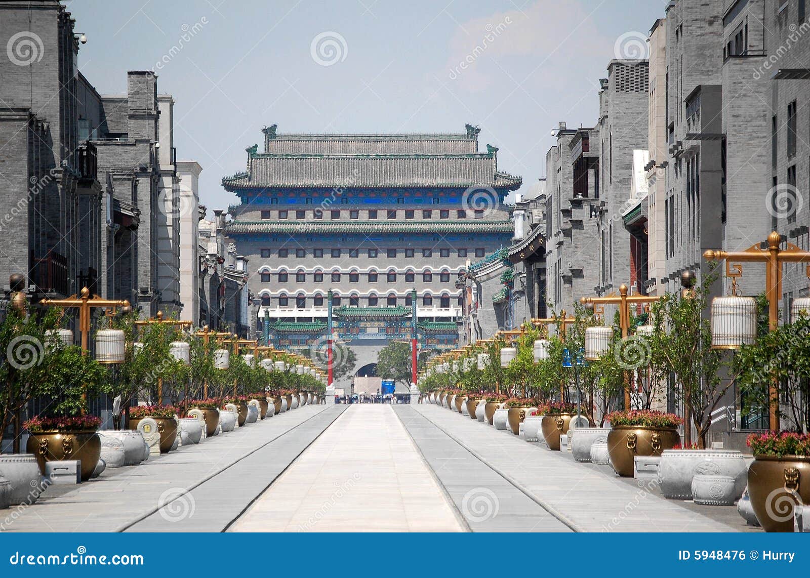 Qianmen street stock photo. Image of shopping, heritage - 5948476