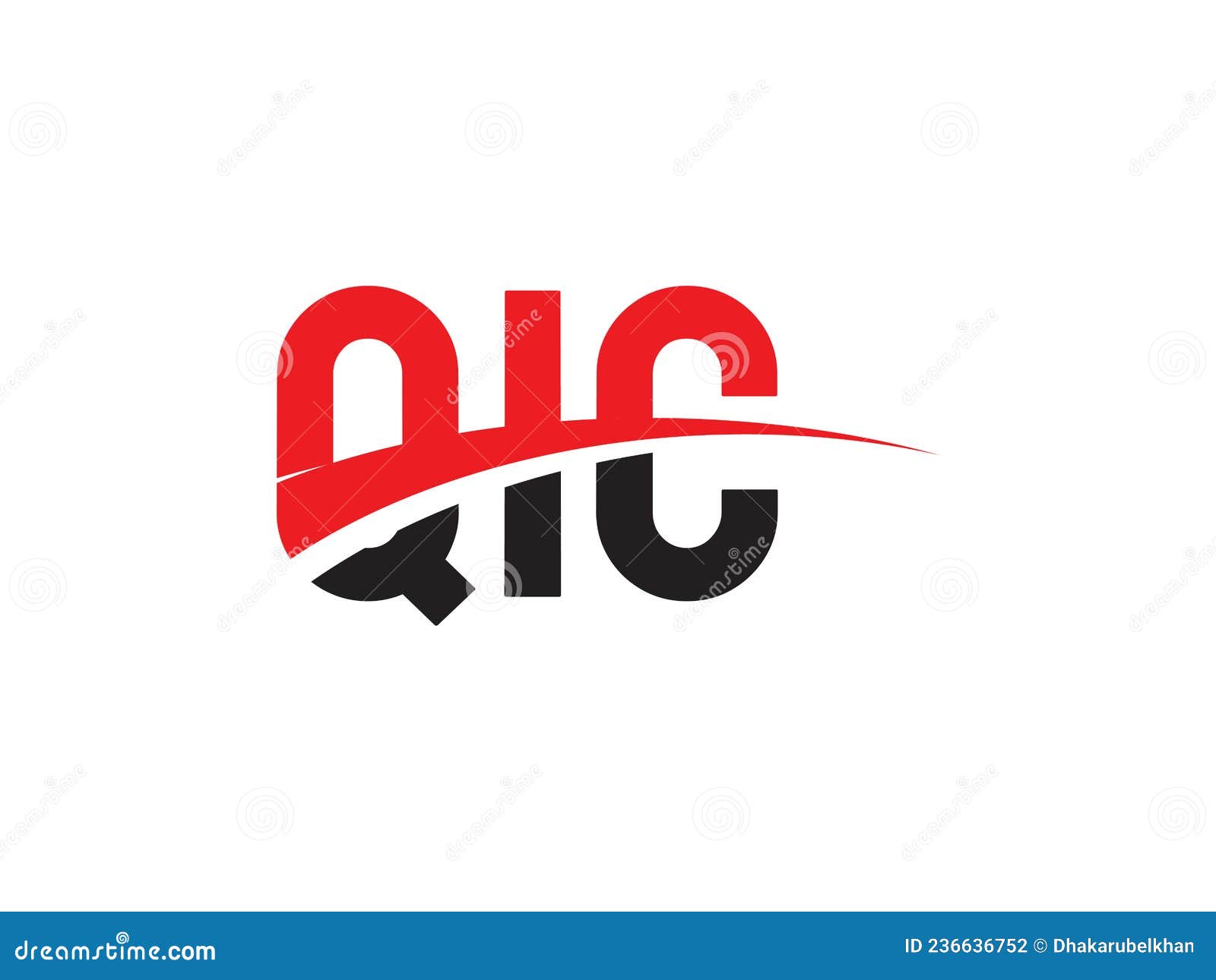 QIC Letter Initial Logo Design Vector Illustration Stock Vector ...