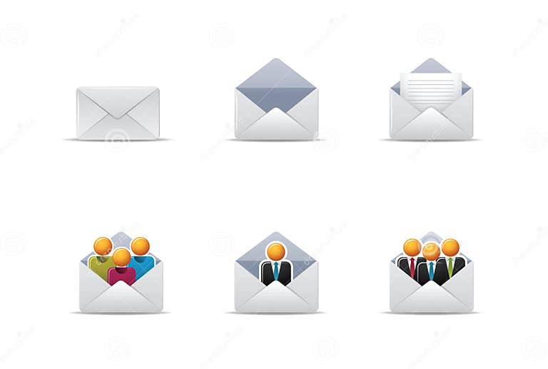 Qicon | Mail icons 2 stock vector. Illustration of user - 14166119