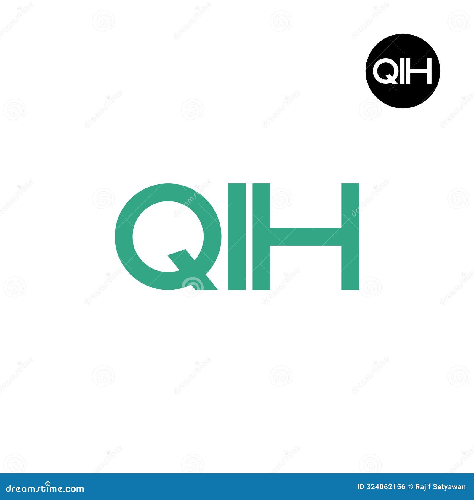 QIH Logo Letter Monogram Design Stock Vector - Illustration of name ...