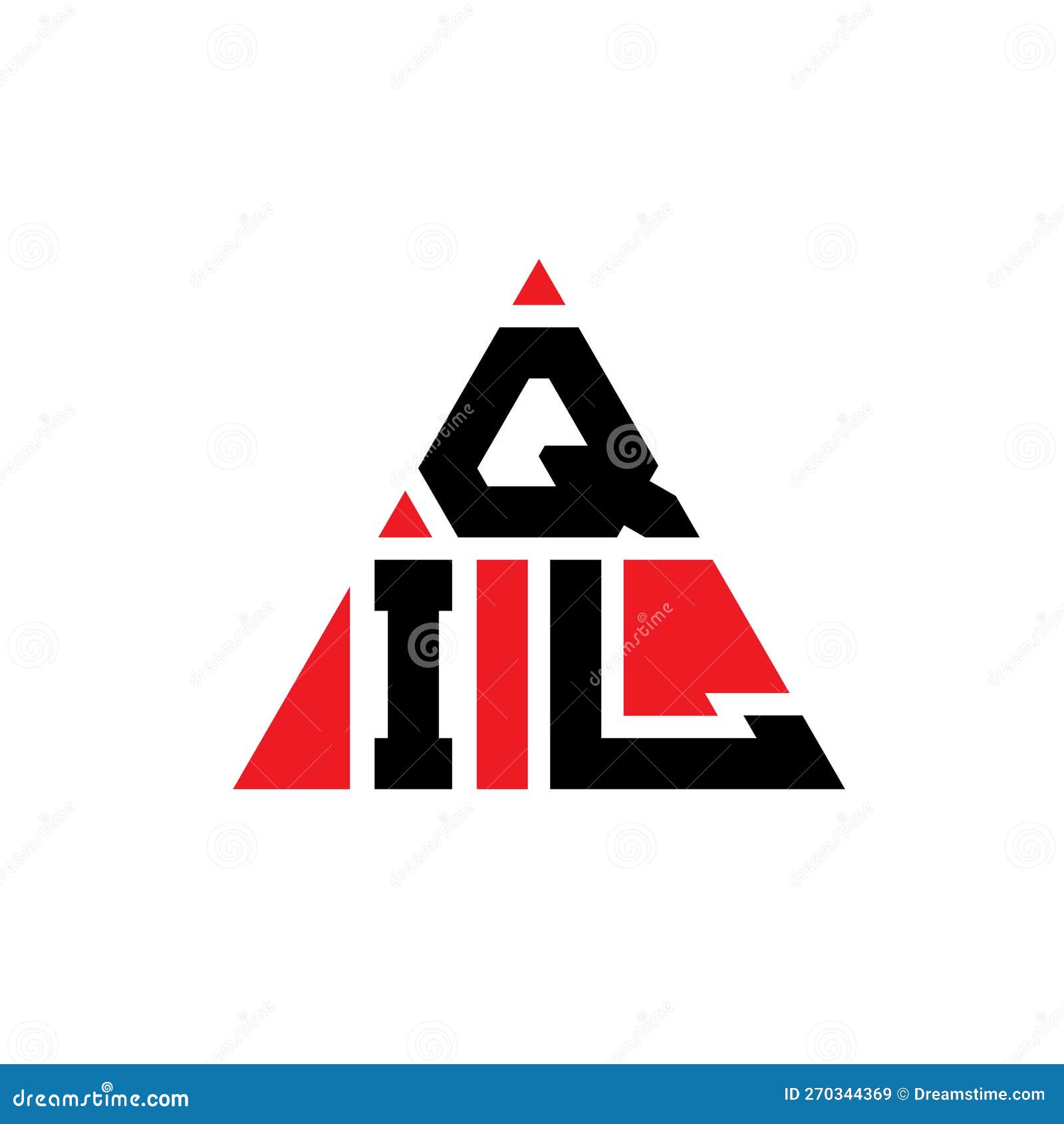 QIL Triangle Letter Logo Design with Triangle Shape. QIL Triangle Logo ...