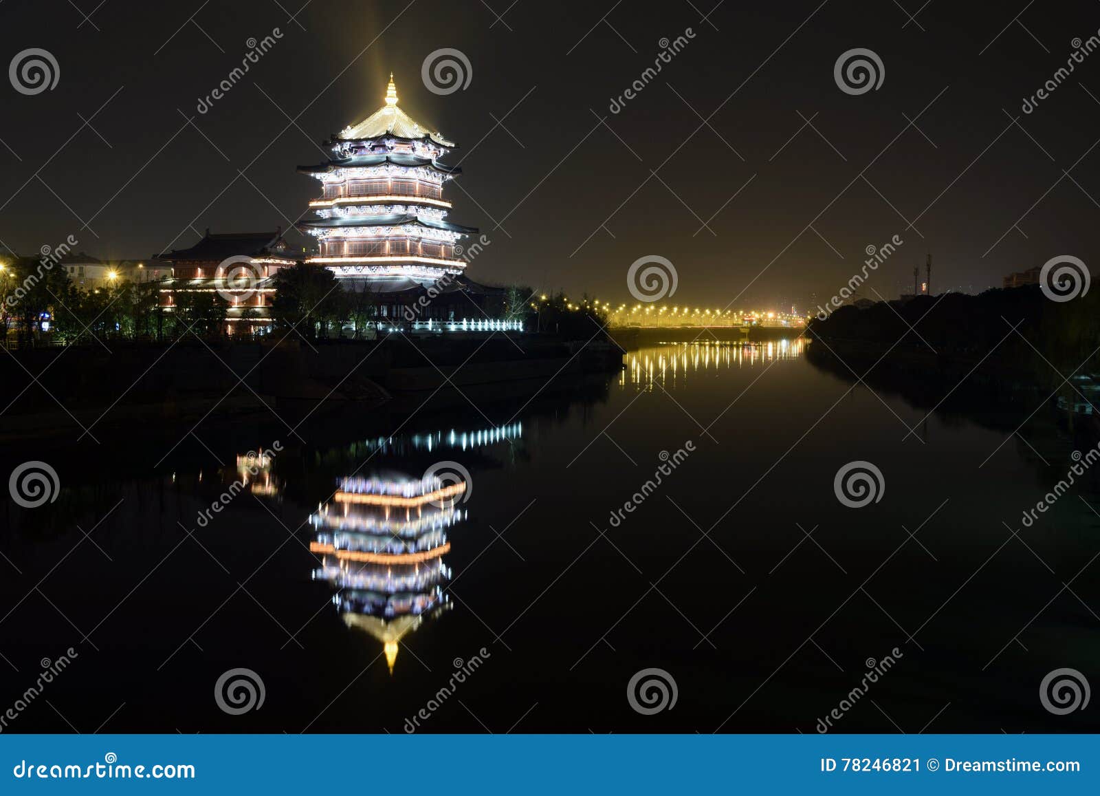 Qin Huai River fotografia editoriale. Immagine di costruzione - 78246821