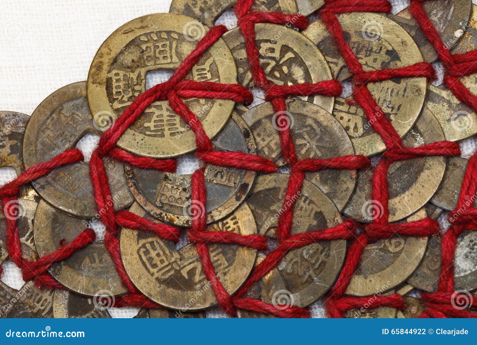 The Qing Dynasty coins stock photo. Image of white, rope - 65844922
