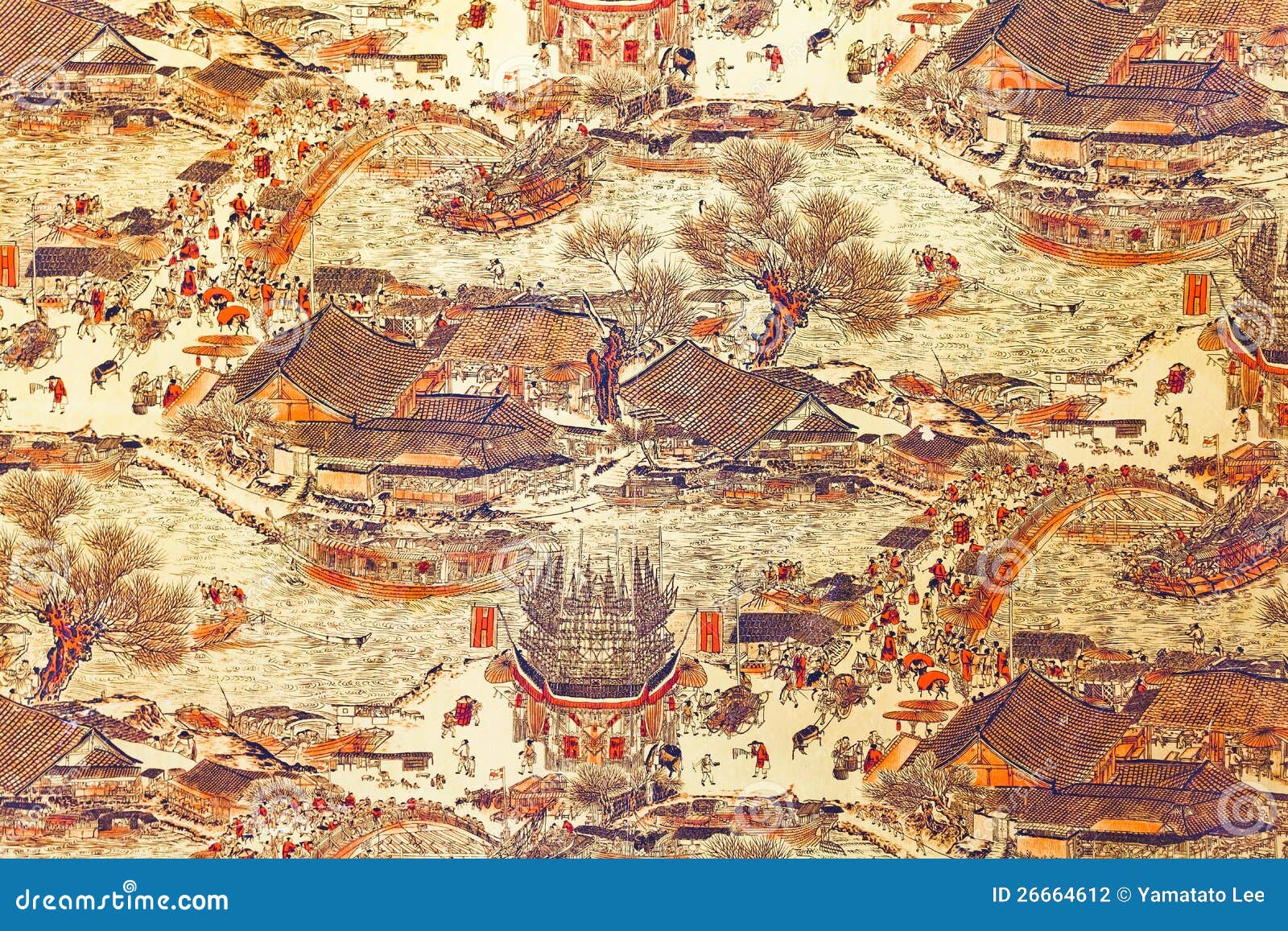 Qingming riverside seine stock photo. Image of china - 26664612