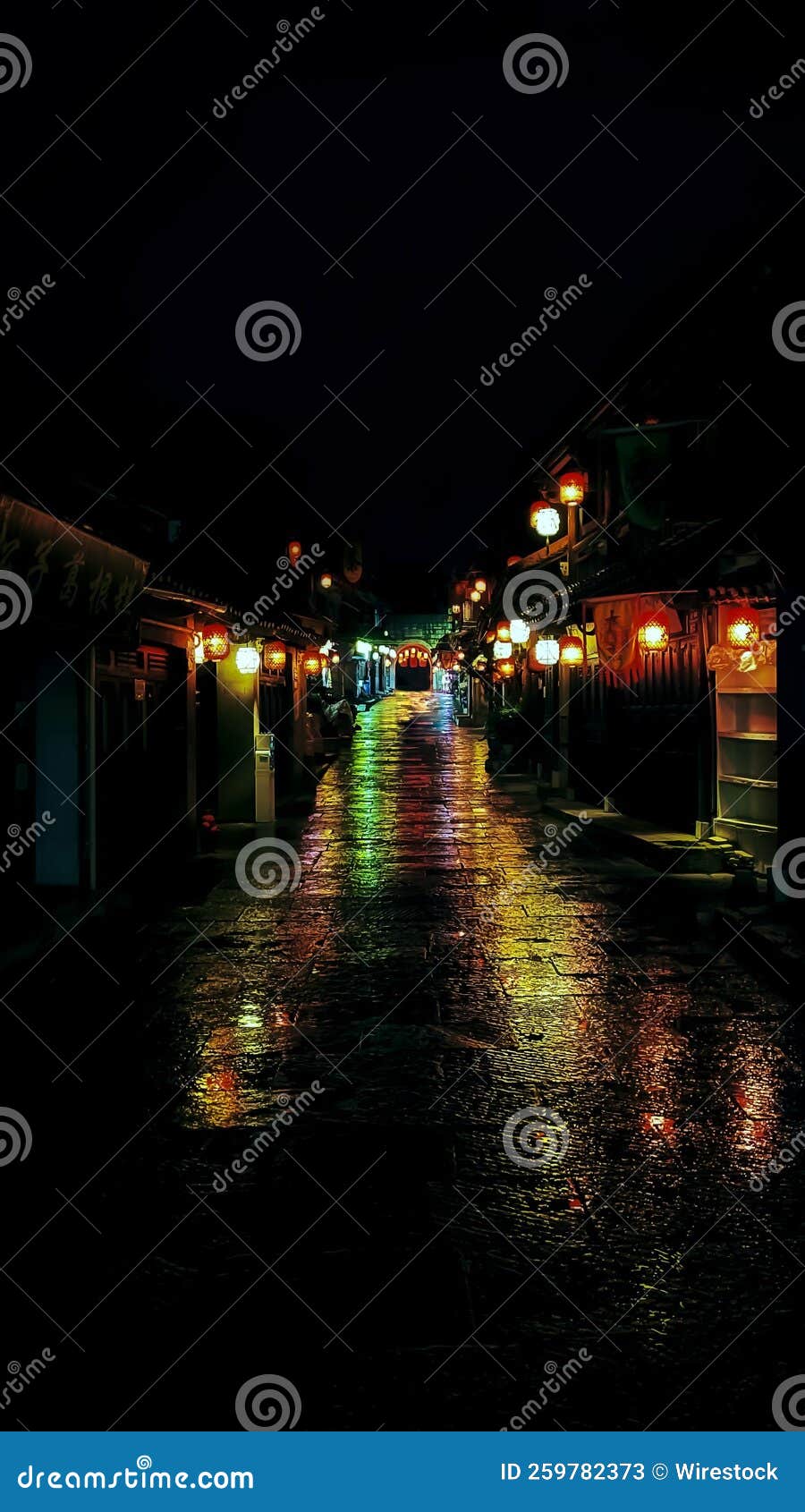 QingYan Ancient Town at Night Editorial Stock Photo - Image of town ...