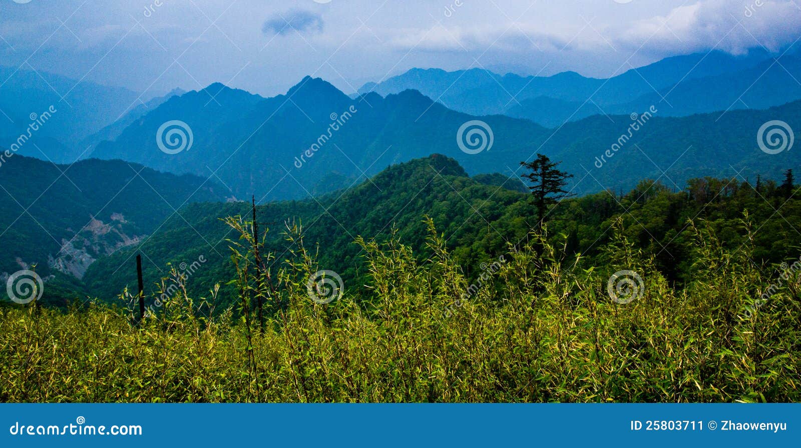 The Qinling Mountain Ridge stock image. Image of highland - 25803711