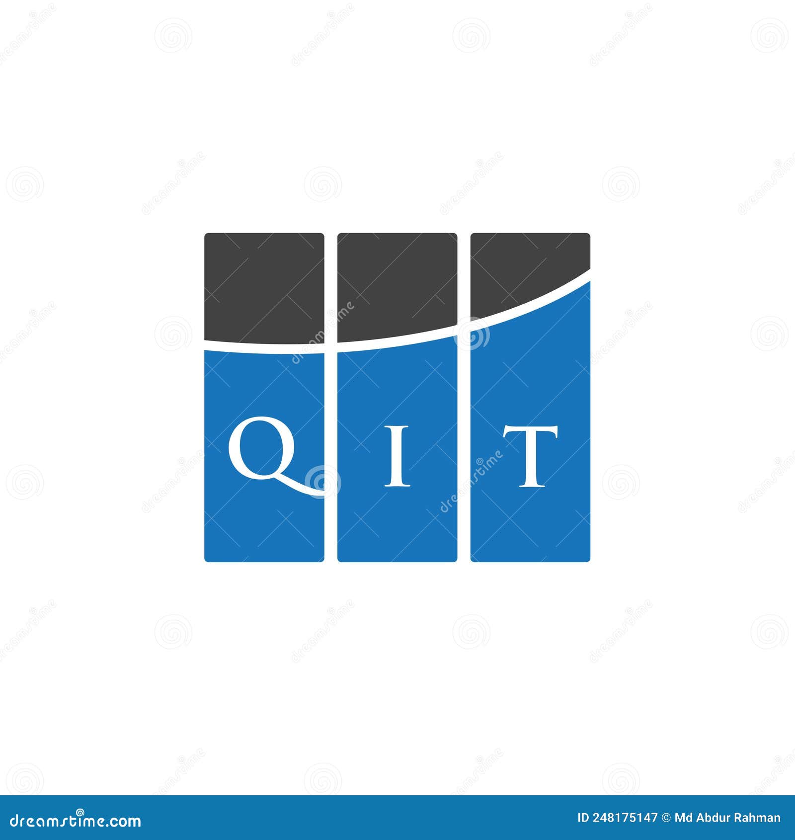 QIT Letter Logo Design on WHITE Background. QIT Creative Initials ...