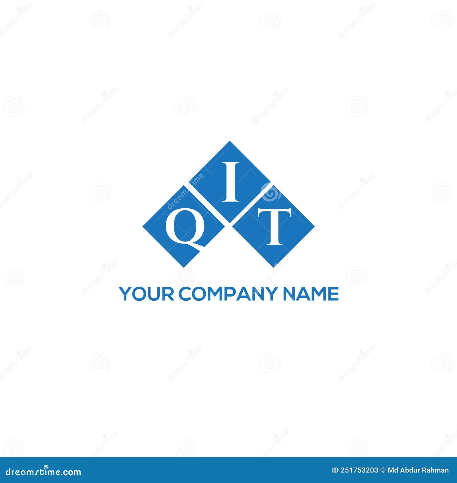 QIT Letter Logo Design on WHITE Background. QIT Creative Initials ...