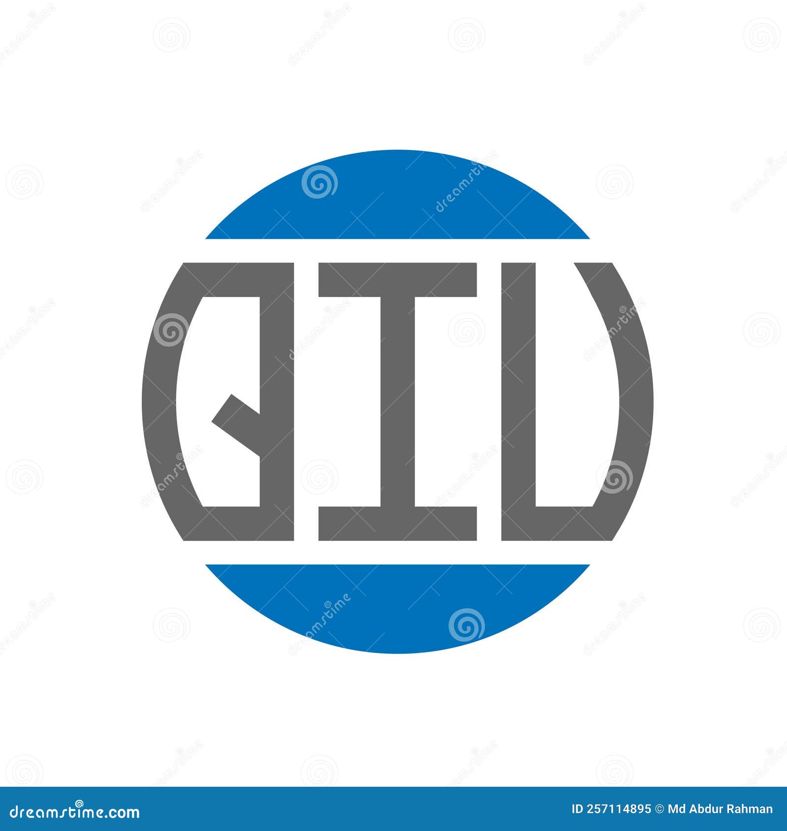 QIU Letter Logo Design On White Background. QIU Creative Initials ...