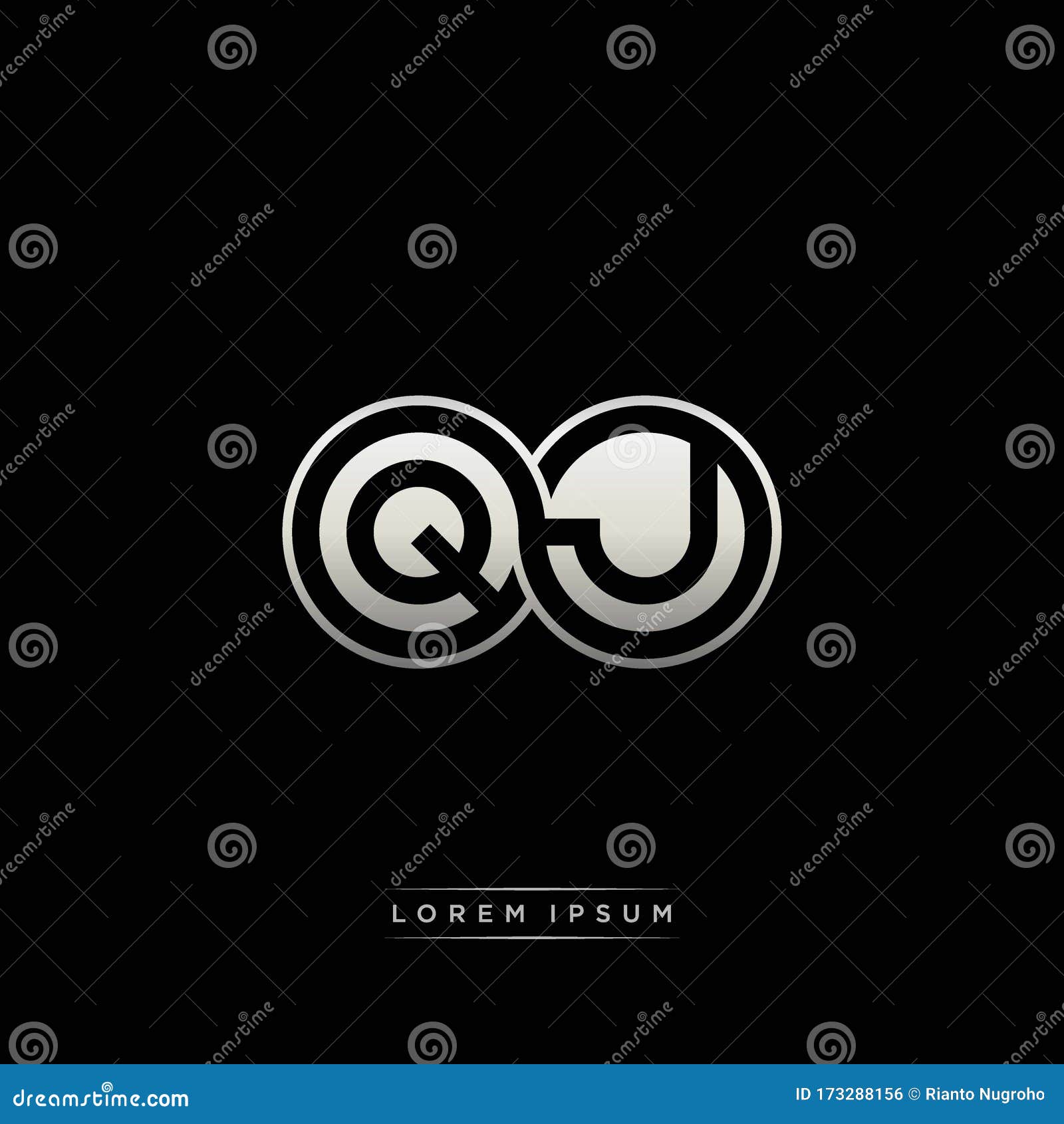 QJ Initial Letter Linked Circle Capital Monogram Logo Modern Template ...