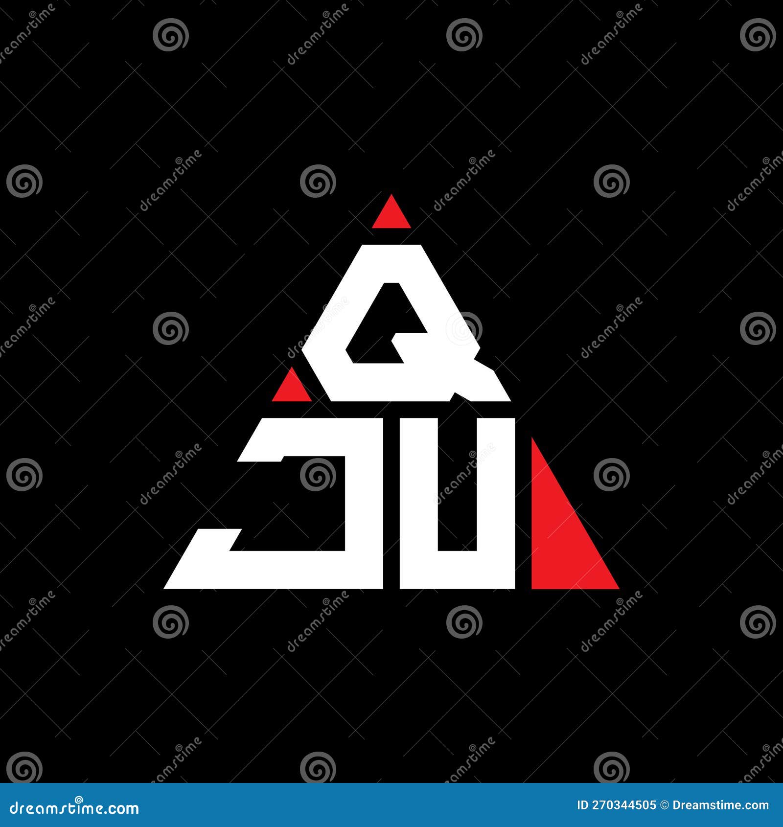 QJT Triangle Letter Logo Design with Triangle Shape. QJT Triangle Logo ...