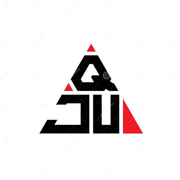 QJU Triangle Letter Logo Design with Triangle Shape. QJU Triangle Logo ...