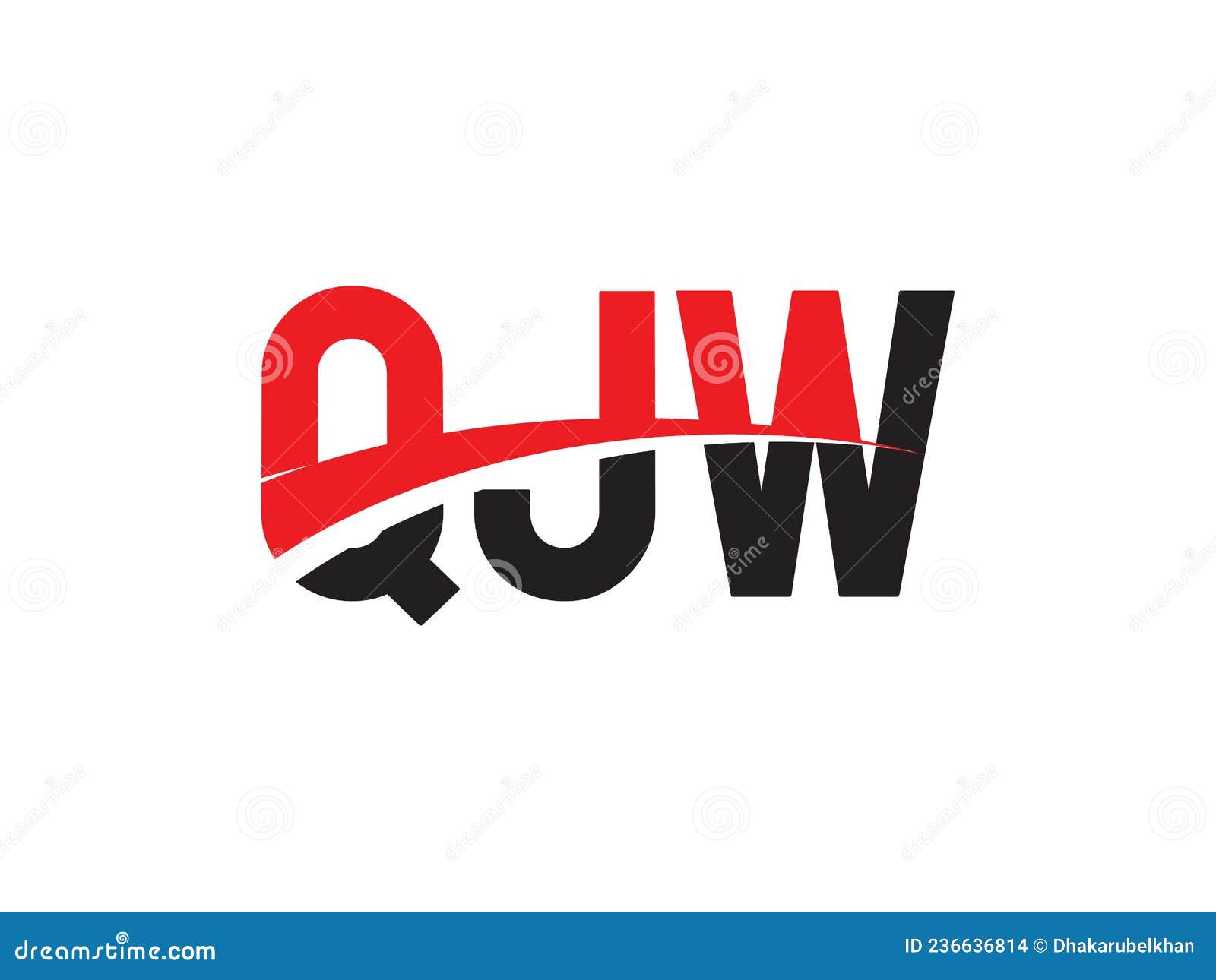 QJW Letter Initial Logo Design Vector Illustration Stock Vector ...