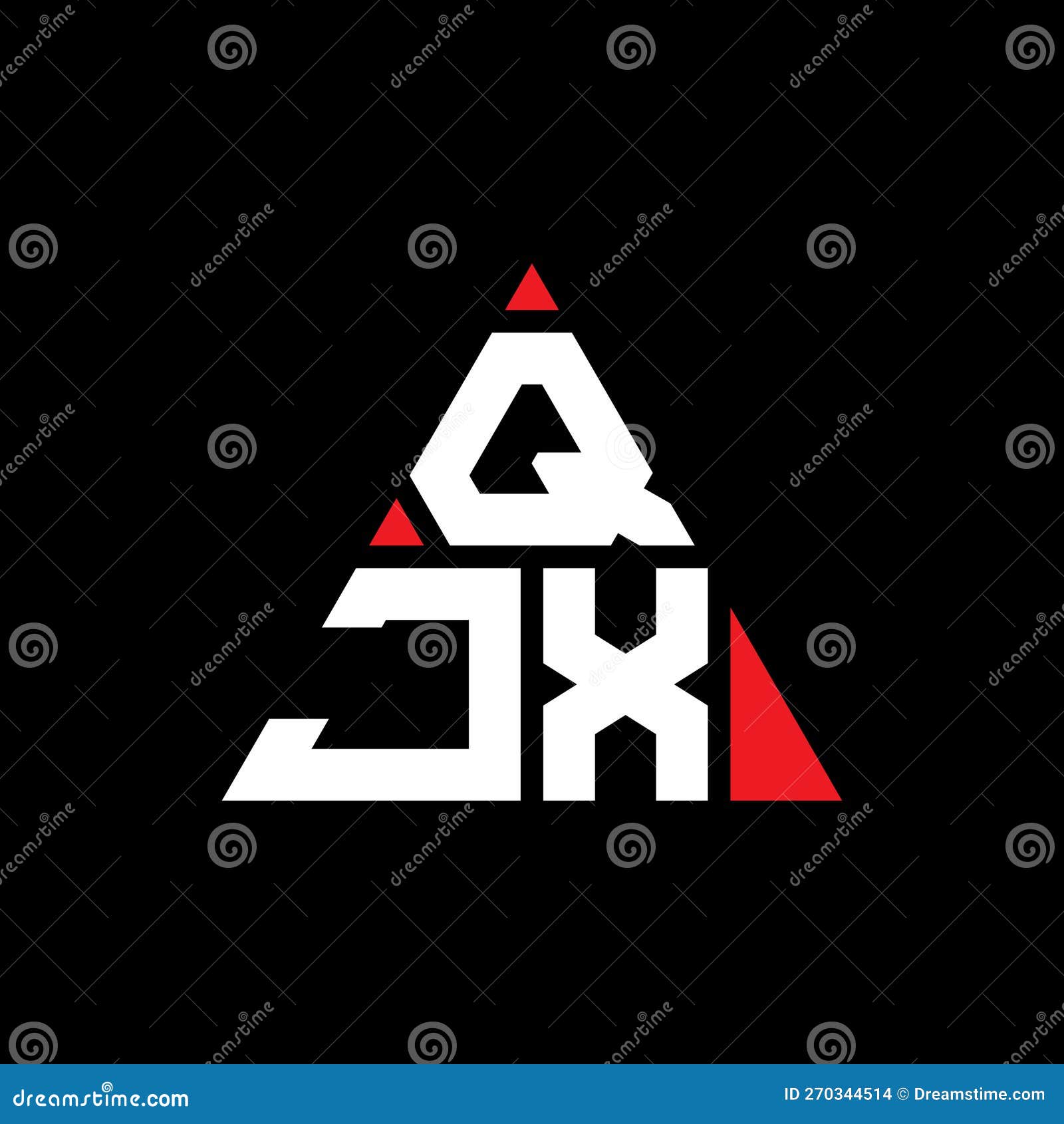 QJX Triangle Letter Logo Design with Triangle Shape. QJX Triangle Logo ...