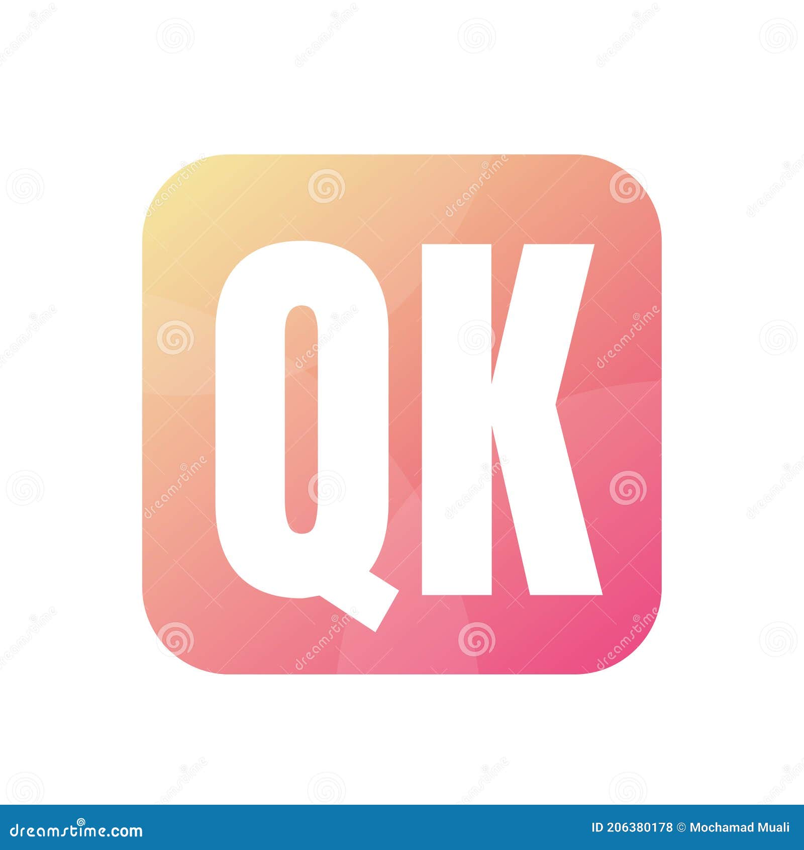 QK Letter Logo Design with Simple Style Stock Vector - Illustration of ...