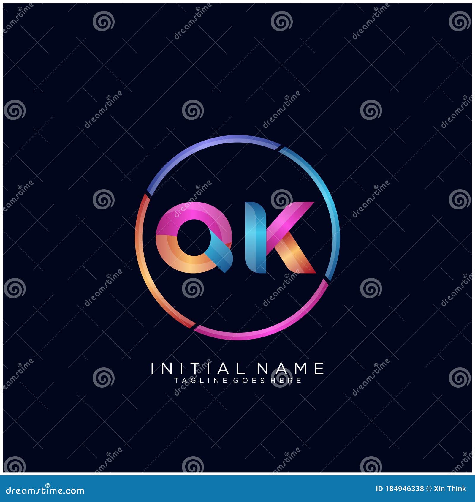QK Letter Logo Icon Design Template Elements Stock Vector ...