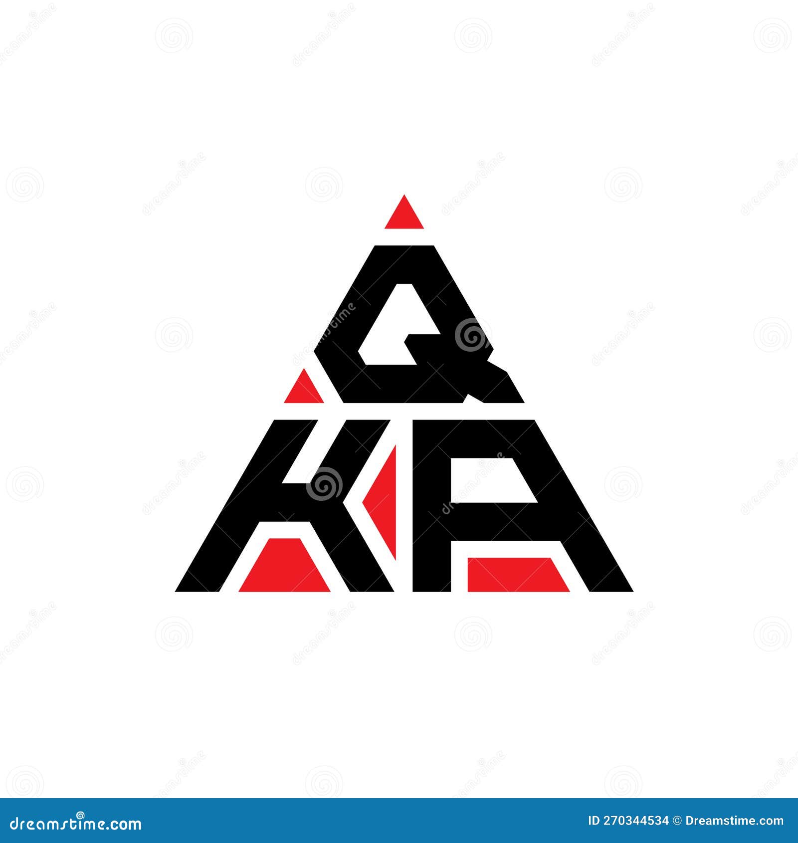 QKA Triangle Letter Logo Design with Triangle Shape. QKA Triangle Logo ...