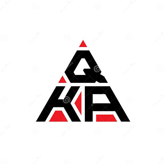 QKA Triangle Letter Logo Design with Triangle Shape. QKA Triangle Logo ...