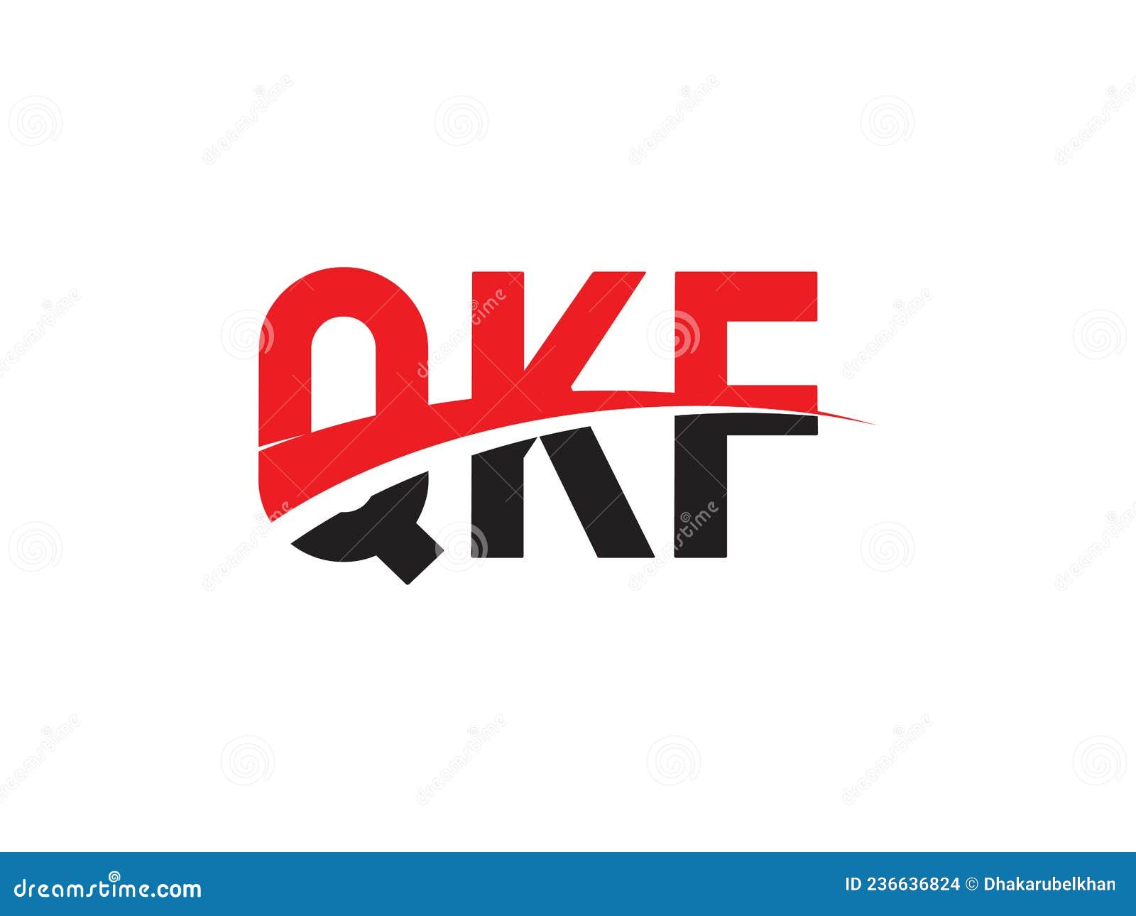 QKF Letter Initial Logo Design Vector Illustration Stock Vector ...