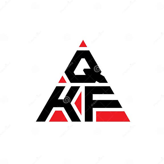 QKF Triangle Letter Logo Design with Triangle Shape. QKF Triangle Logo ...