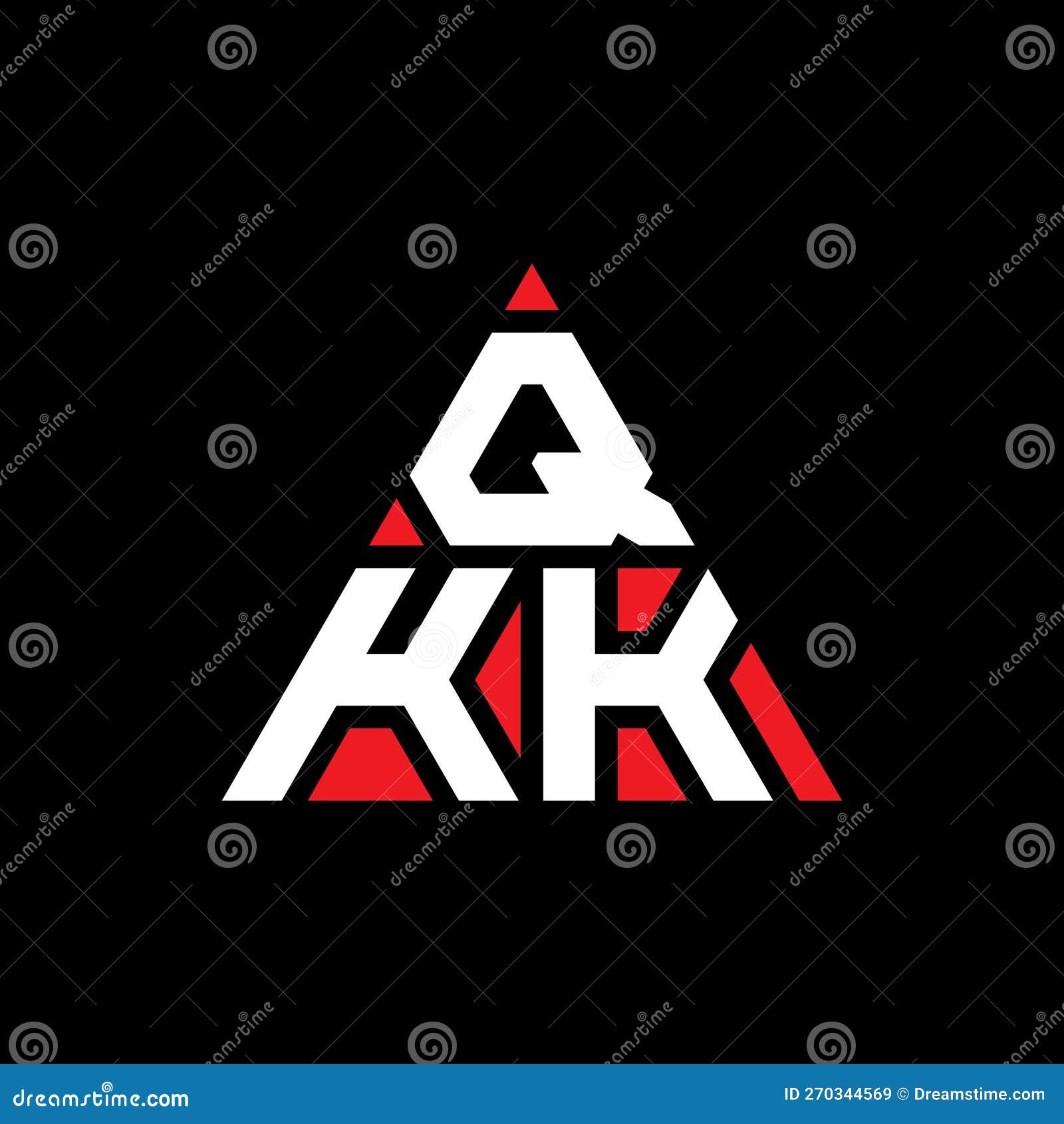 QKK Triangle Letter Logo Design with Triangle Shape. QKK Triangle Logo ...
