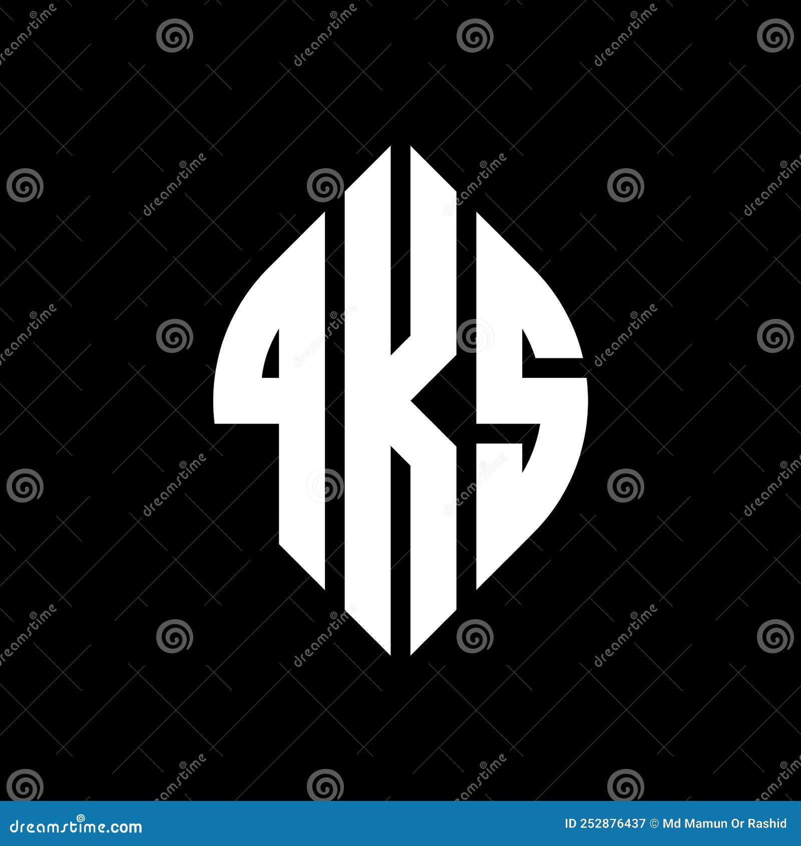 QKS Circle Letter Logo Design with Circle and Ellipse Shape. QKS ...