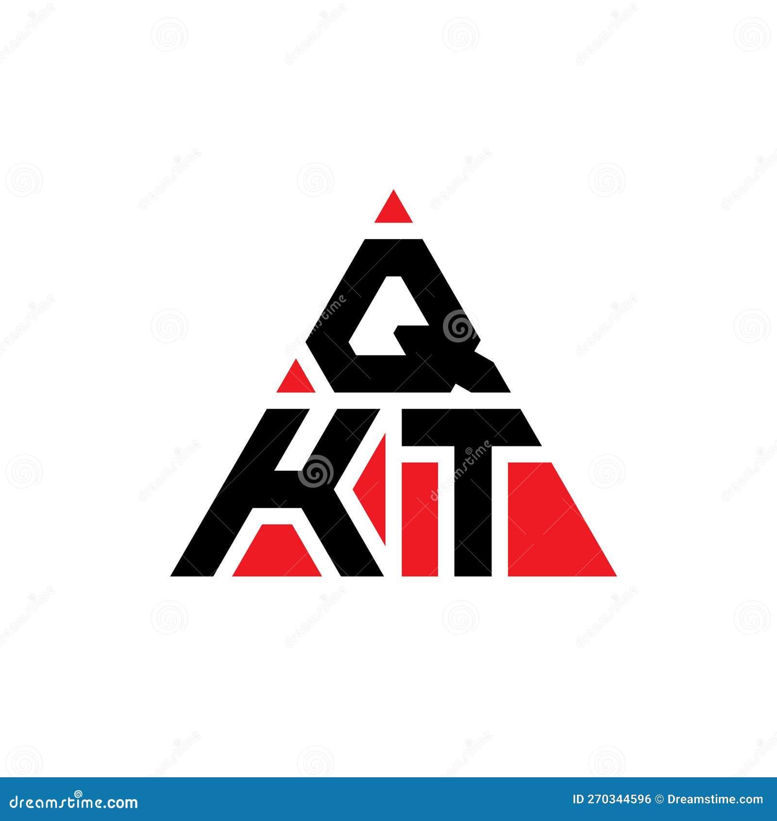 QKT Triangle Letter Logo Design with Triangle Shape. QKT Triangle Logo ...